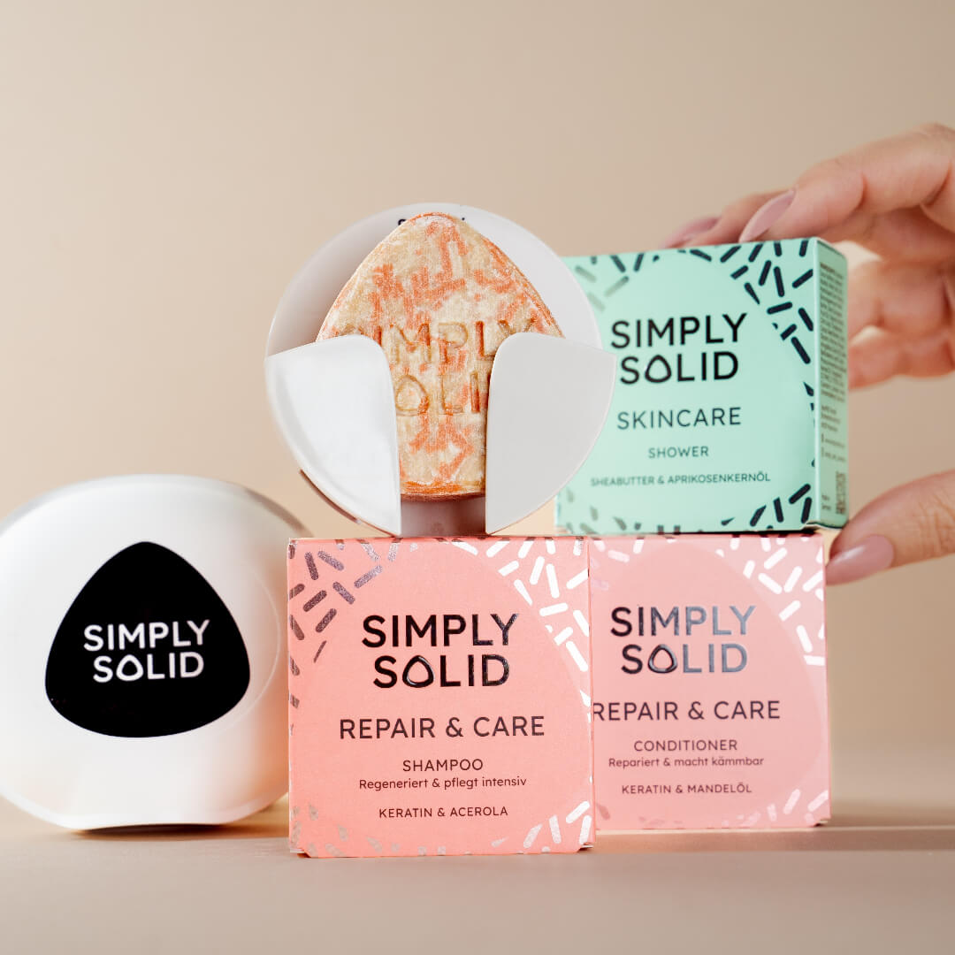 Repair & Care Bundle festes Shampoo, Dusche, Conditioner